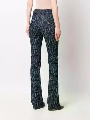 Philipp Plein All-over Logo Flared Jeans