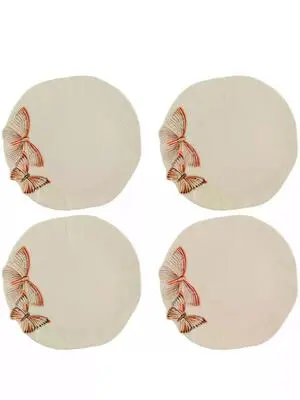 BORDALLO PINHEIRO Cloudy Butterflies Dinner Plates - Neutrals