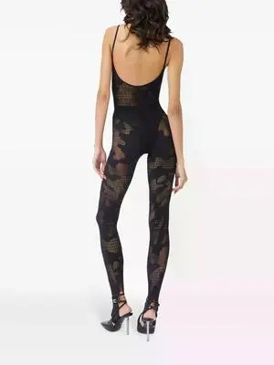 Gcds Camouflage-pattern Mesh Leggings