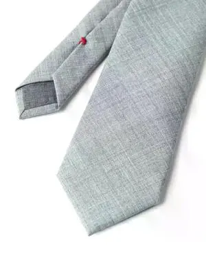 Brunello Cucinelli Textured Wool Tie - Grey