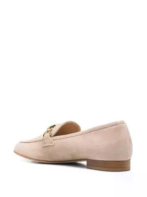 Casadei Suede Loafers With Crystal Embellishment