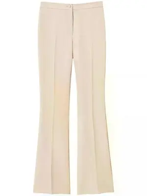 TWINSET Crêpe Flared Trousers - Neutrals