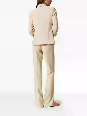 TWINSET Crêpe Flared Trousers - Neutrals