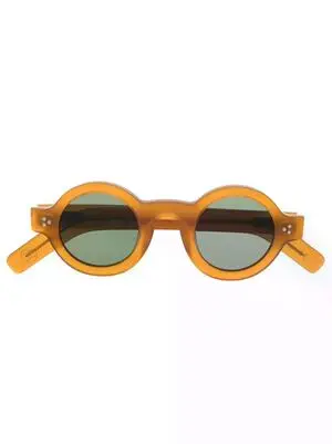 LESCA Round-frame Tinted Sunglasses - Orange
