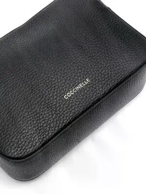 COCCINELLE Tebe Logo-strap Pebbled Shoulder Bag