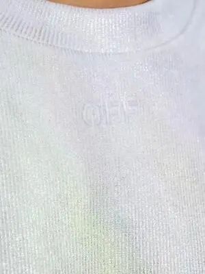 Off-White Logo-embroidered Cropped T-shirt