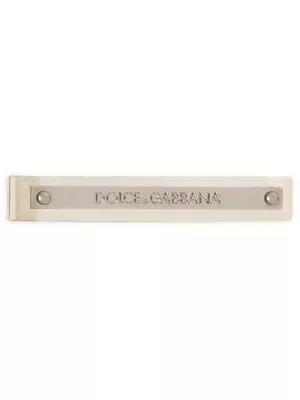 Dolce & Gabbana Engraved-logo Brass Tie Clip - Silver