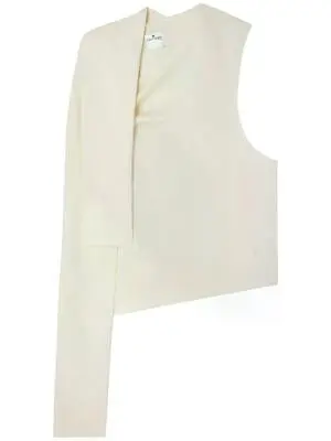 COURREGES Off-shoulder Knitted Top - Neutrals
