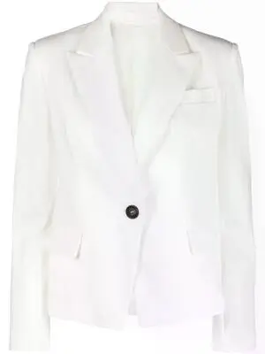 BRUNELLO CUCINELLI Single-Breasted Cotton-Blend Blazer