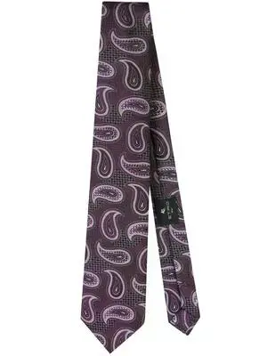 Etro Paisley-jacquard Silk Tie - Purple