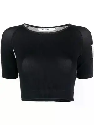 Rhude Logo-print Cropped T-shirt