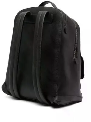 Giorgio Armani Logo-stamp Leather Backpack