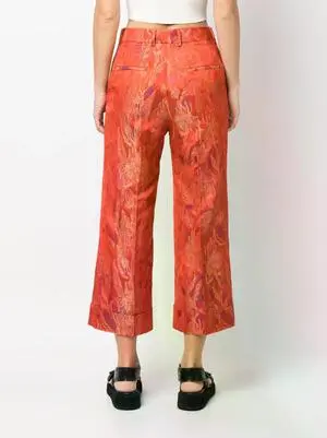 Alberto Biani Cropped Jacquard Trousers