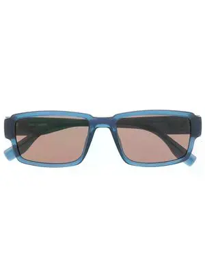 Karl Lagerfeld Rectangle-frame Logo-print Sunglasses - Blue