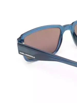 Karl Lagerfeld Rectangle-frame Logo-print Sunglasses