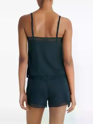 ERES Sylvie Graphic Lace-trim Shorts - Blue