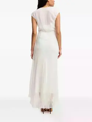 Alejandra Alonso Rojas Draped Chiffon Dress - Neutrals