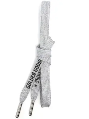 GOLDEN GOOSE Logo-print Shoe Laces - Grey