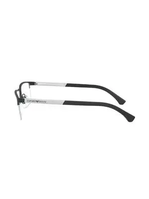 Emporio Armani Rectangle-frame Glasses - Black