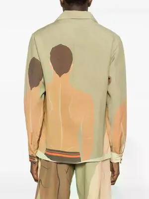 AMIR SLAMA Graphic-print Long-sleeved Shirt
