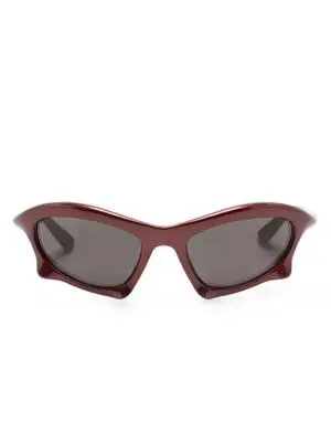 Balenciaga Rectangle-frame Sunglasses - Red