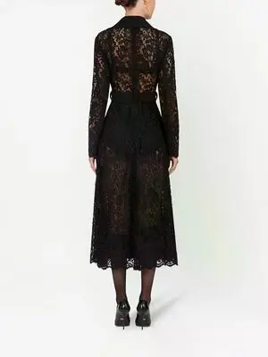 Dolce & Gabbana Lace Detail Double-breasted Coat