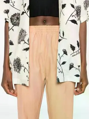 FORTE_FORTE Textured Tapered Trousers