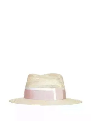 MAISON MICHEL André Straw Fedora Hat - Neutrals