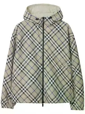 Burberry Checked Reversible Hooded Jacket - Neutrals