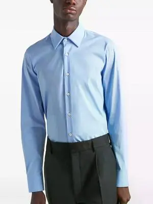 Prada Classic-collar Stretch Shirt