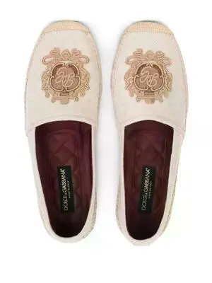 Dolce & Gabbana Embroidered Canvas Boccaccio Espadrilles
