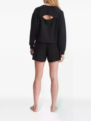 ERES Embroidered Cotton-blend Sweatshirt - Black