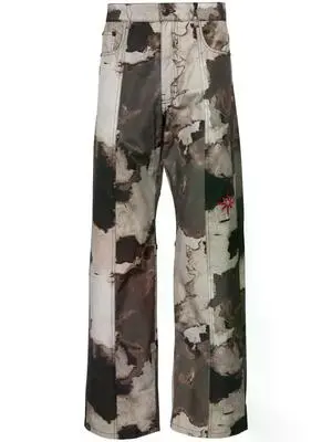 KUSIKOHC Burn Print Trousers - Neutrals