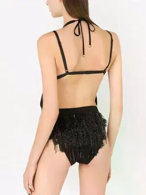 Dolce & Gabbana Logo-tag Fringed Swimsuit