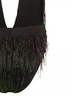 Dolce & Gabbana Logo-tag Fringed Swimsuit