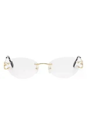 Cartier Oval-frame Glasses - Gold
