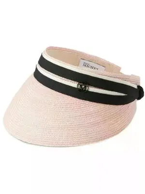 MAISON MICHEL Strap-detail Visor - Pink