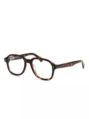 PETER AND MAY Night Train Tortoiseshell Square-frame Glasses