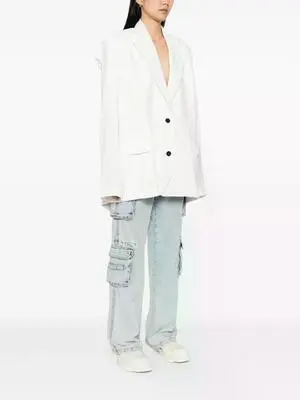 PUSHBUTTON Squared-back Single-breasted Blazer
