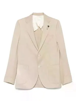 LARDINI Single-breasted Blazer - Neutrals