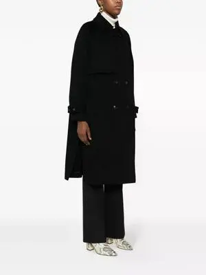 Alberto Biani Double-breasted Virgin Wool Coat