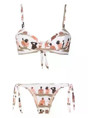 AMIR SLAMA Swimmer-print Bikini
