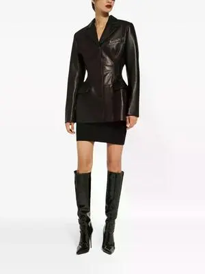 Dolce & Gabbana Single-breasted Leather Blazer