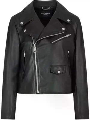 Dolce & Gabbana Leather Biker Jacket