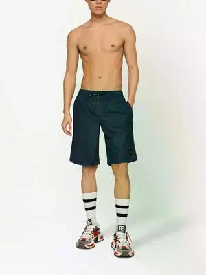 Dolce & Gabbana Logo-tag Long-leg Swim Shorts