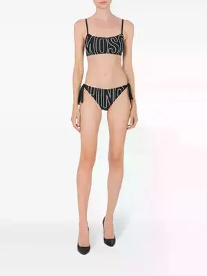 Moschino Logo-print Bikini Bottom - Black