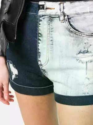 Philipp Plein Two-tone Denim Shorts