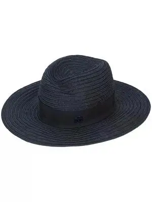 MAISON MICHEL Virginie Straw Fedora - Blue