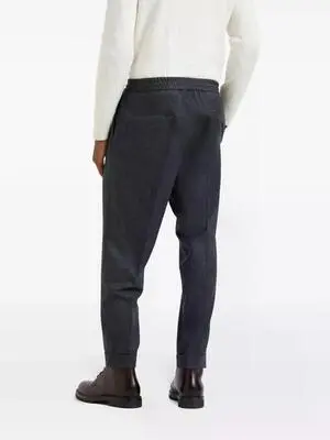 Brunello Cucinelli Drawstring Wool Trousers - Grey