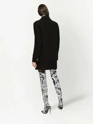 Dolce & Gabbana Galalith-button Crepe Pea Coat